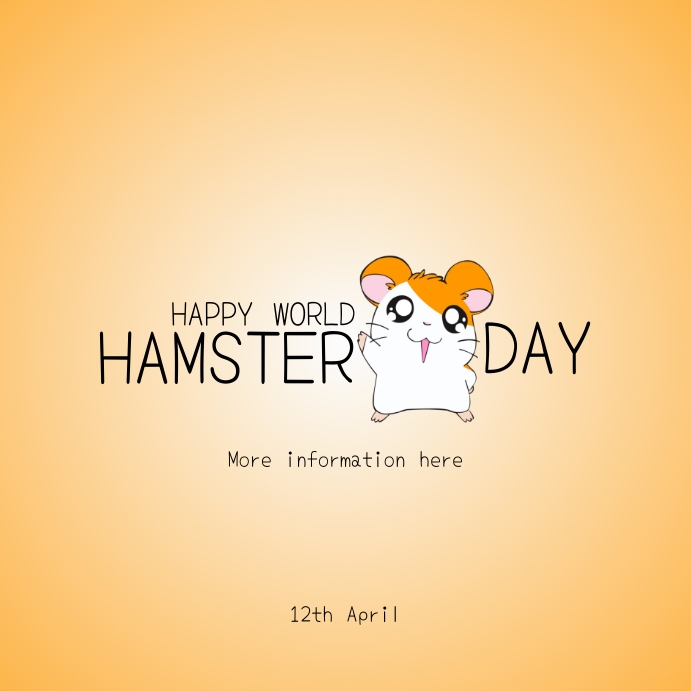 Happy World Hamster Day Instagram Post Template | PosterMyWall