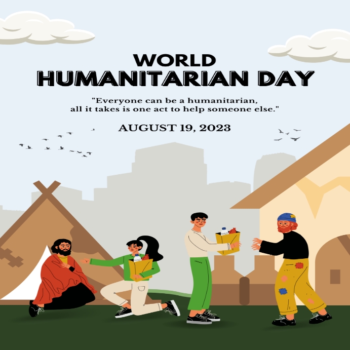 Happy world humanitarian day Template | PosterMyWall
