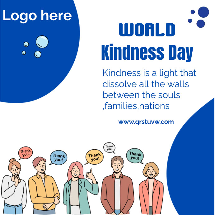 Copy of Happy world kindness day/Caring community | PosterMyWall