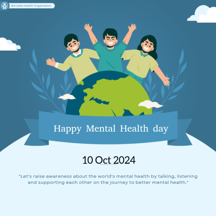 Happy world mental health day template online greeting cards | PosterMyWall
