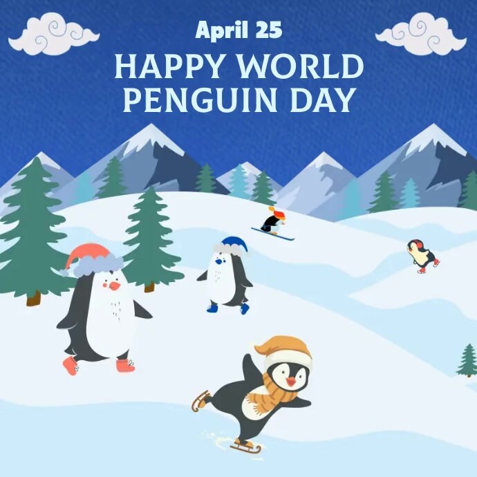 Happy World Penguin Day Template | PosterMyWall