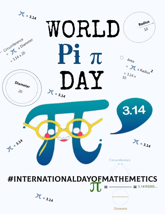 Copy of Happy World Pi Day π / Mathematics | PosterMyWall