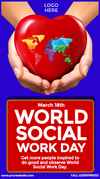 Happy World Social Work Day Template | PosterMyWall