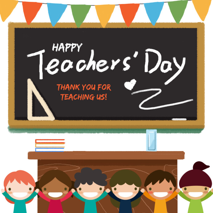 Happy World Teachers Day Template | PosterMyWall