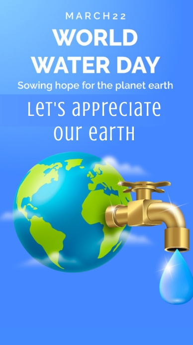 happy world water day online card template | PosterMyWall