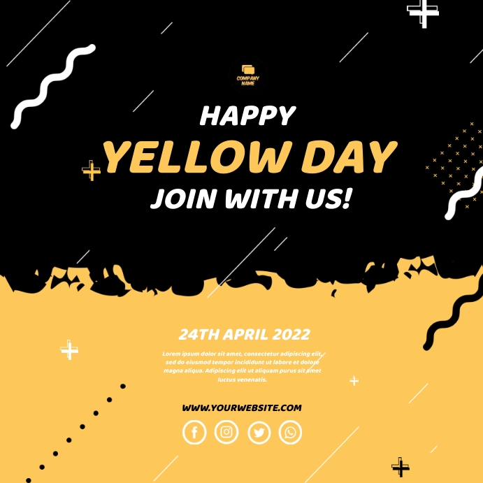 Copy of Happy Yellow Day Ads | PosterMyWall