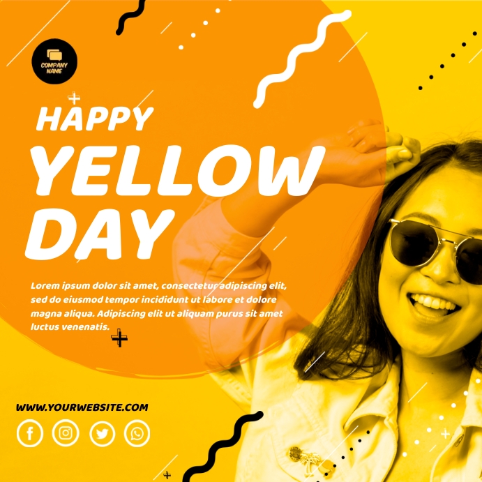 Happy Yellow Day Ads Template | PosterMyWall