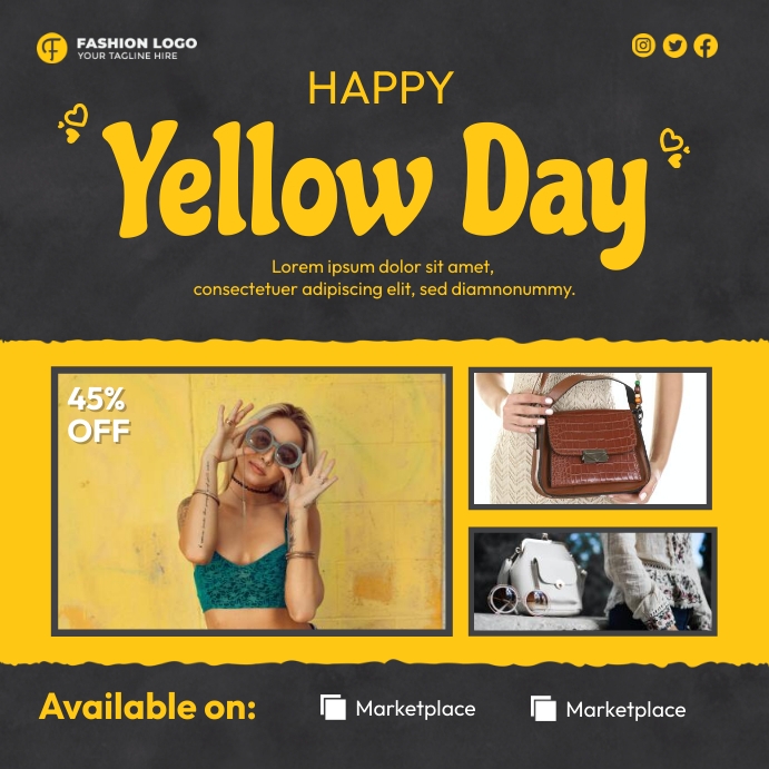 Happy Yellow Day Template | PosterMyWall