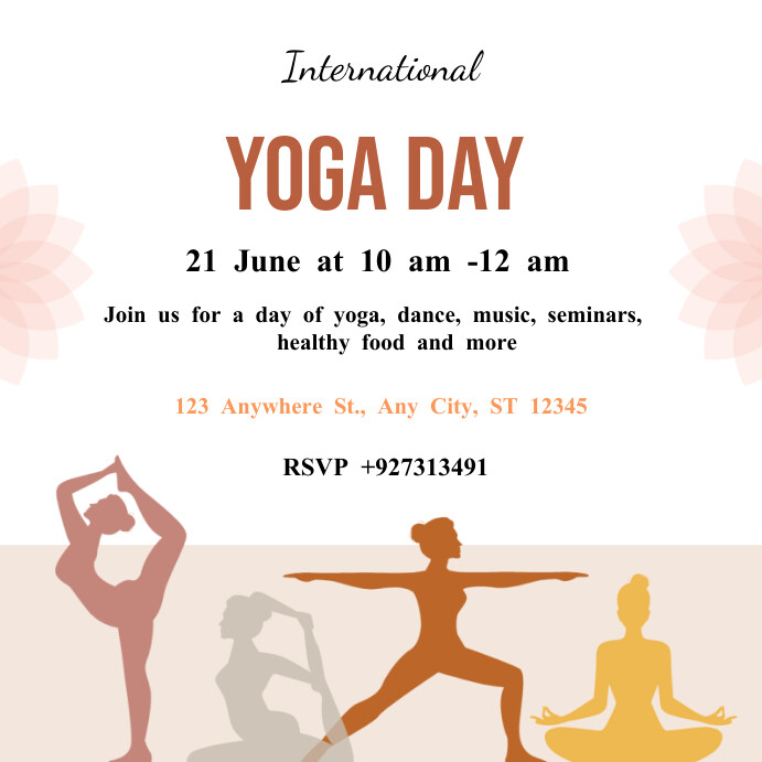 Copy of Happy Yoga day classes | PosterMyWall
