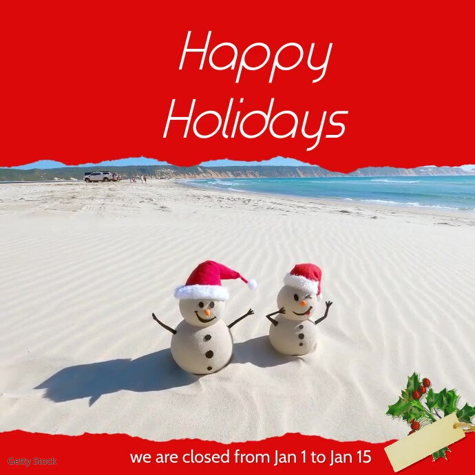 happyholidaysbeach Template | PosterMyWall
