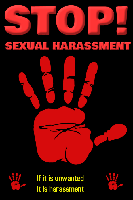 Harassment Template | PosterMyWall