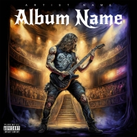 Abstract Album Cover Design guitar album art Template | PosterMyWall