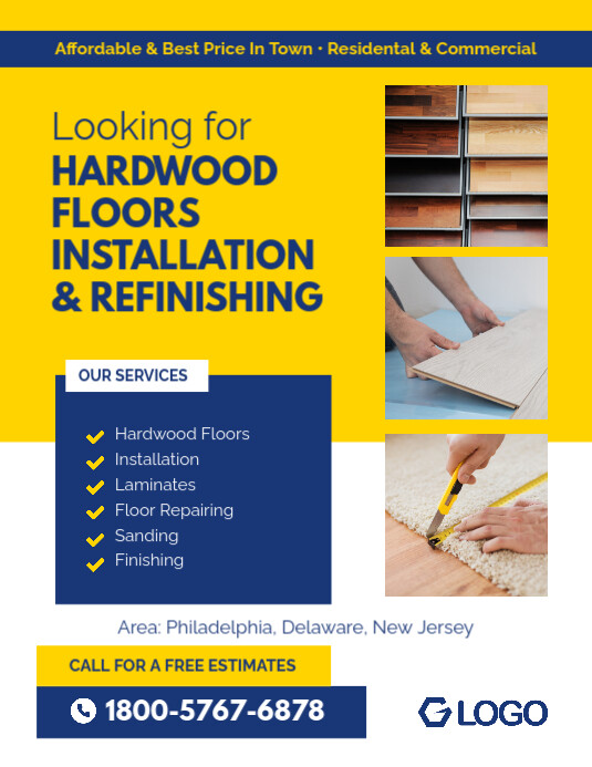 Copy of HARDWOOD FLOORS INSTALLATION & REFINISHING | PosterMyWall
