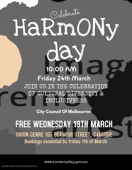 Harmony Day Celebration Flyer Template | PosterMyWall