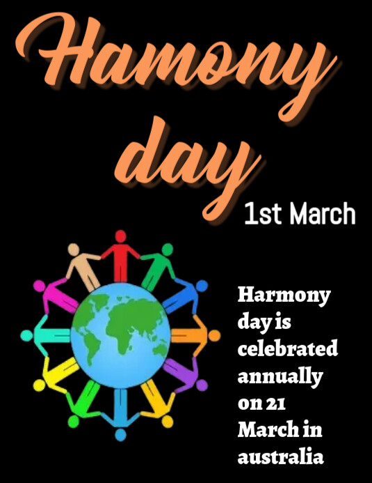 harmony day template | PosterMyWall
