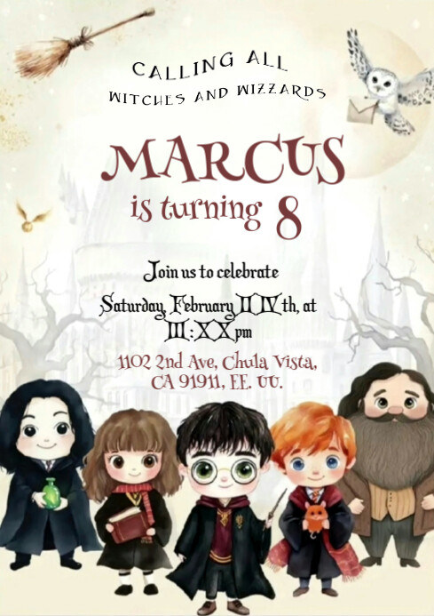 Harry potter invitation Template | PosterMyWall