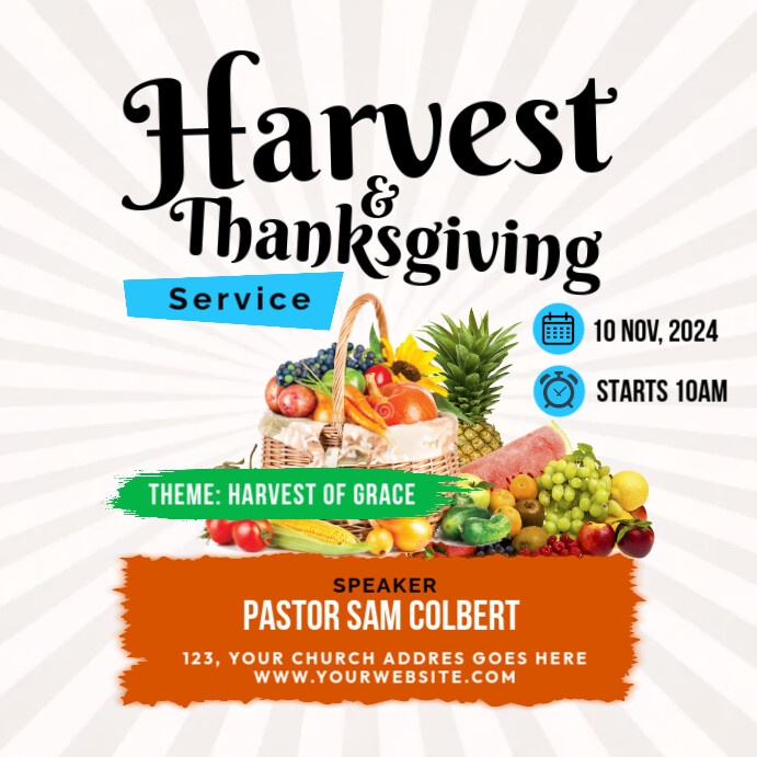 Harvest Template | PosterMyWall