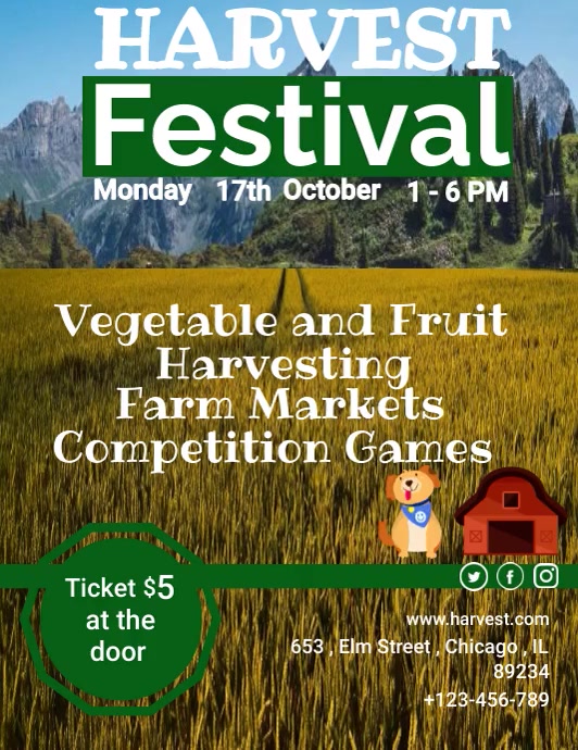 Harvest Festival Autumn Template | PosterMyWall