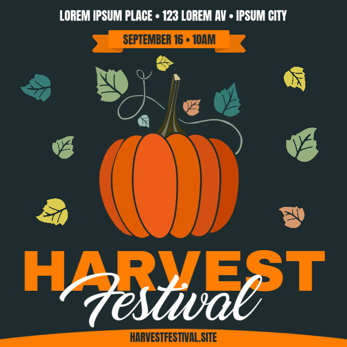 HARVEST FESTIVAL BANNER Template | PosterMyWall