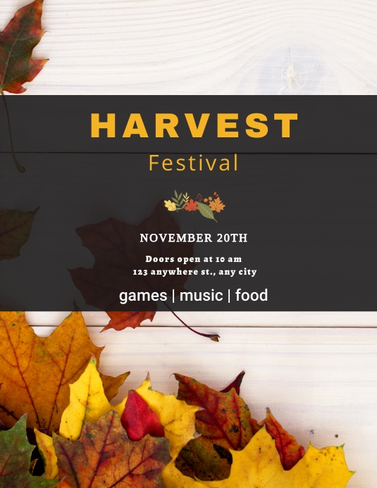 Harvest Festival Flyer Template | PosterMyWall
