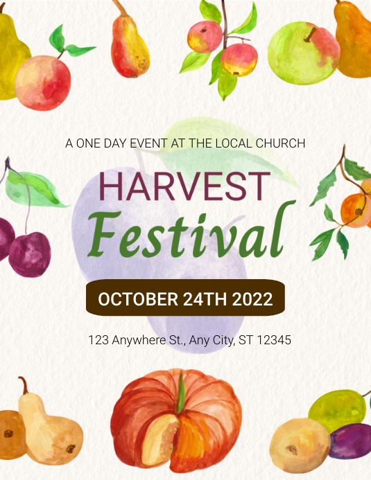 Harvest Festival Flyer Design Template | PosterMyWall