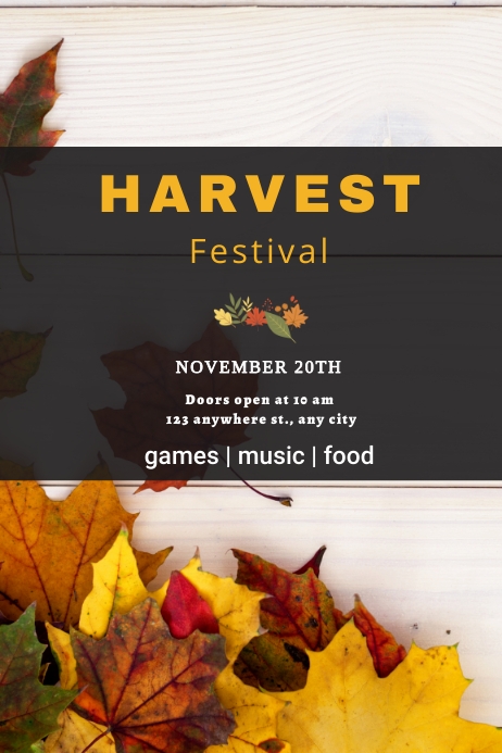 Harvest Festival Poster Template | PosterMyWall