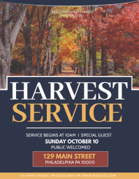 Harvest Service Church Flyer Template | PosterMyWall