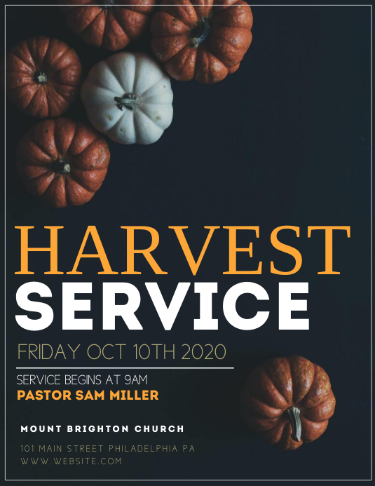 Harvest Service Template | PosterMyWall