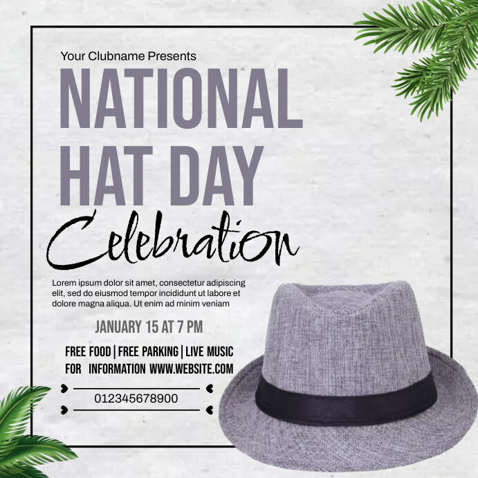Copy of Hat Day celebration | PosterMyWall