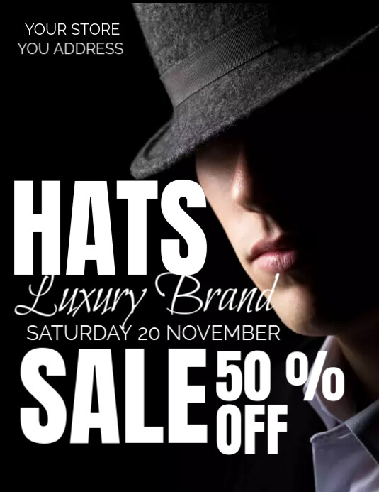 HATS SALE Template | PosterMyWall