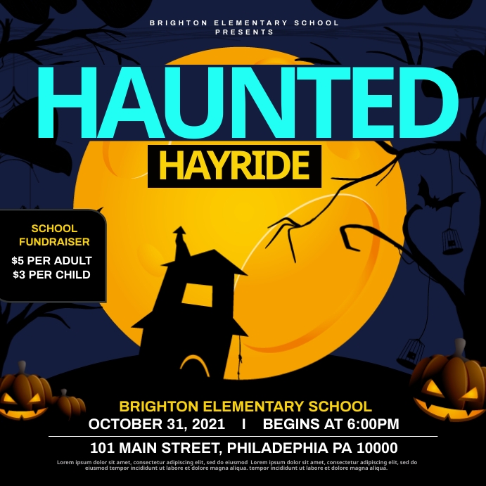 Haunted Hayride Template | PosterMyWall