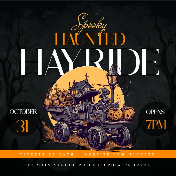 Haunted Hayride Template | PosterMyWall