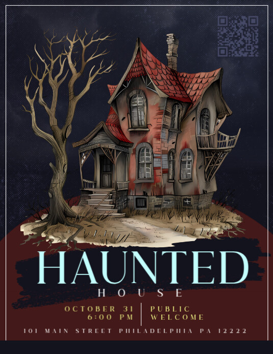 Haunted House Template | PosterMyWall