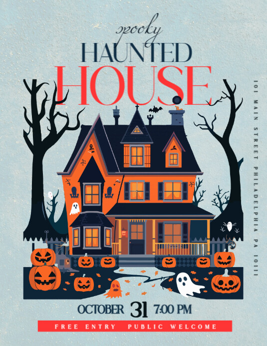 Haunted House Template | PosterMyWall