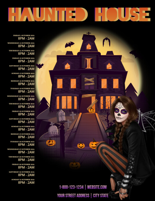 Haunted House Template | PosterMyWall