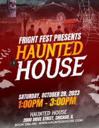 Halloween Haunted House Template | PosterMyWall