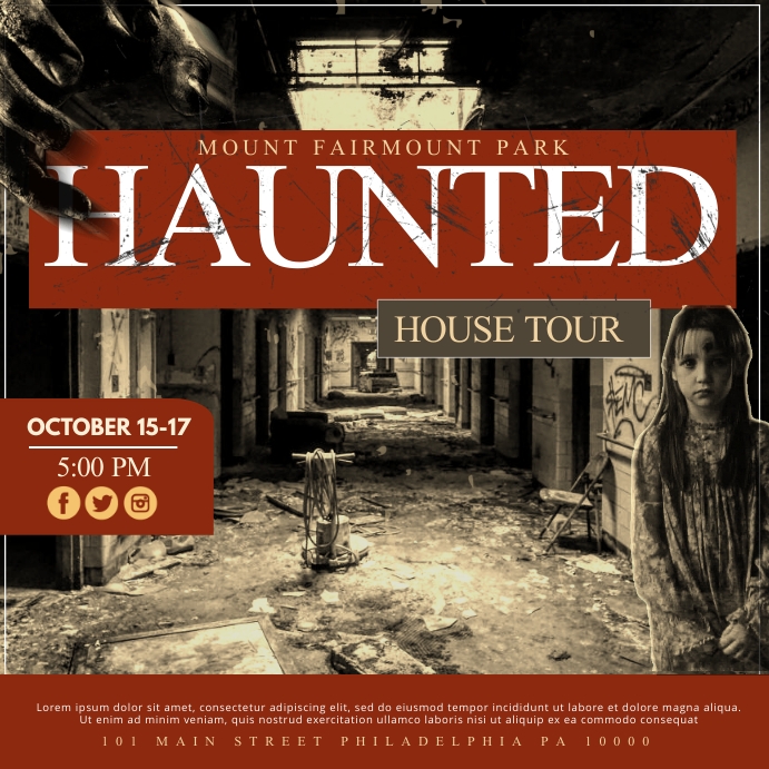 Haunted House Template | PosterMyWall
