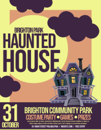 Halloween Haunted House Flyer Template | PosterMyWall