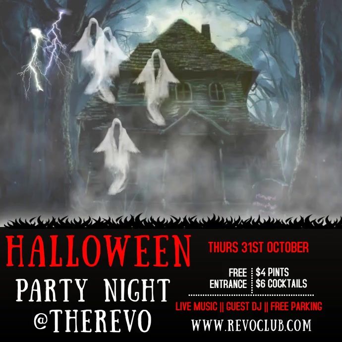 Copy of Haunted House Halloween Event Video Template | PosterMyWall