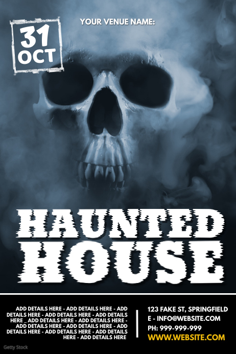 Haunted House Poster Template | PosterMyWall