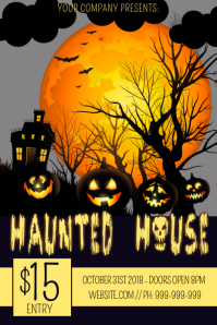 Haunted House flyer Template | PosterMyWall