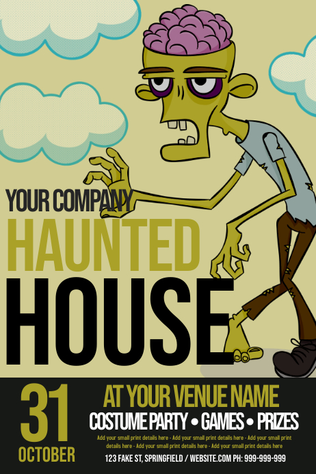 Haunted House Poster Template | PosterMyWall