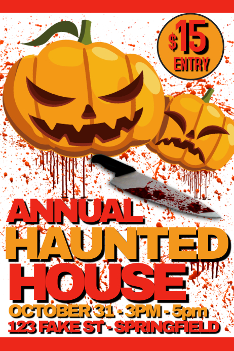 Haunted House Poster Template | PosterMyWall