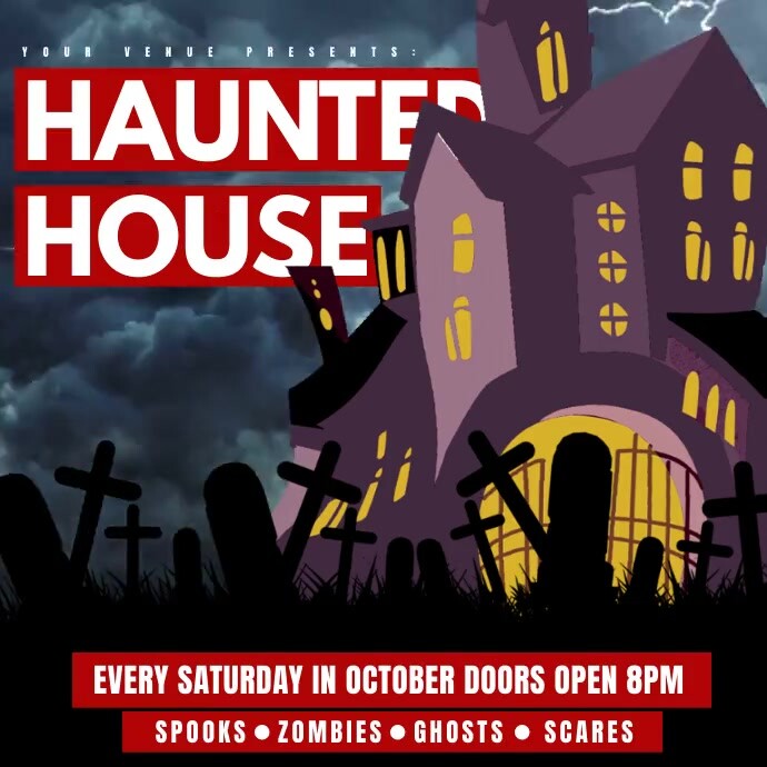 Haunted House Poster Template | PosterMyWall