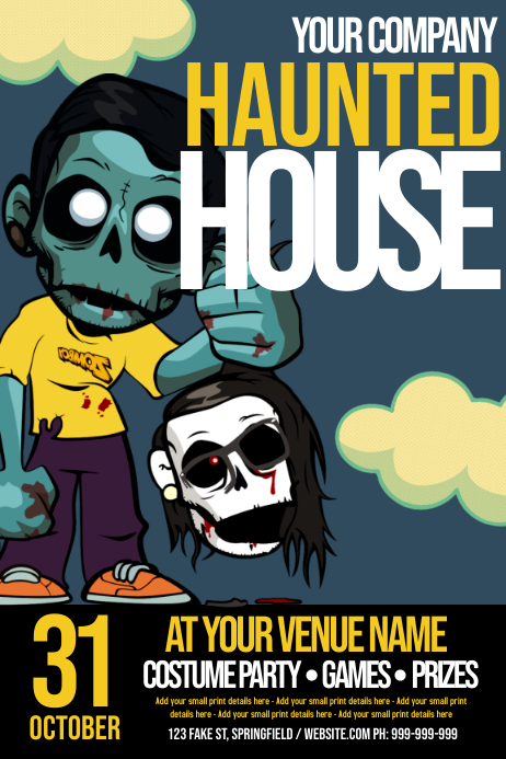 Haunted House Poster Template | PosterMyWall
