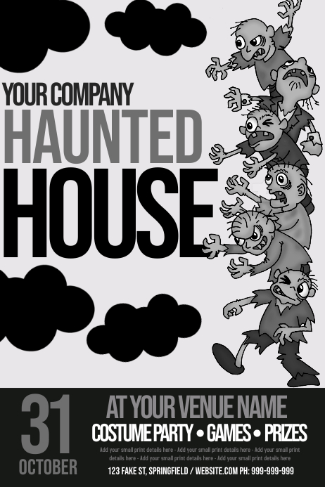 Haunted House Poster Template | PosterMyWall