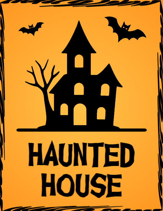 Haunted House Sign Template Editable Printable Halloween Event Spooky ...