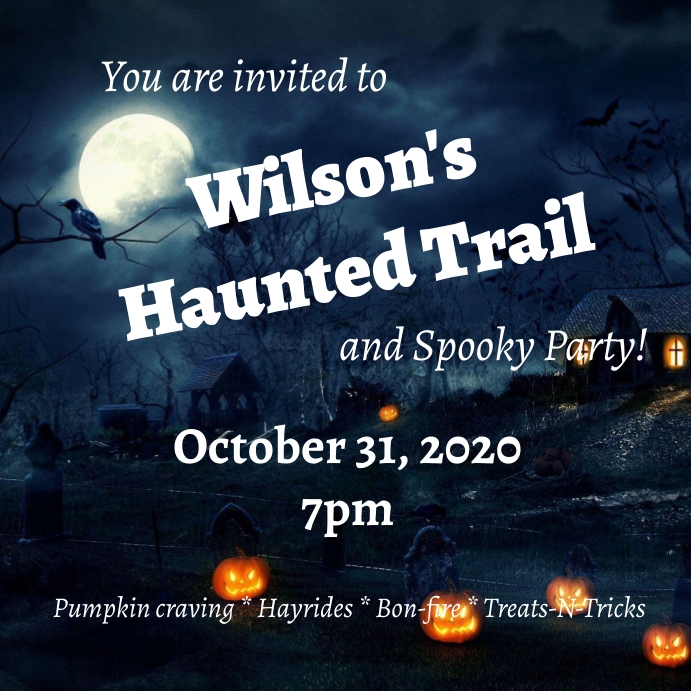 Haunted Trail Template | PosterMyWall