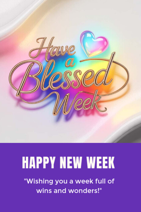 HAVE A BLESSED WEEK Template | PosterMyWall