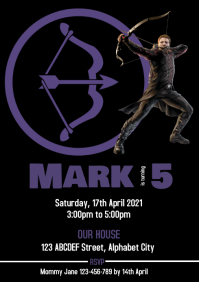 Hawkeye Birthday Invitation 1 Template | PosterMyWall